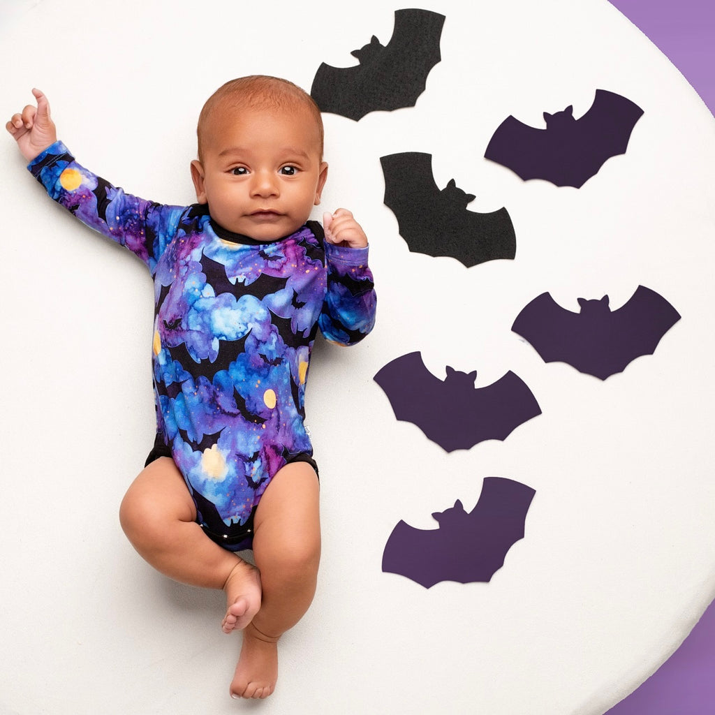 Bamboo Bodysuit Onesie-Baby/Girl/Boy/Toddler | Midnight Bats/Halloween ...
