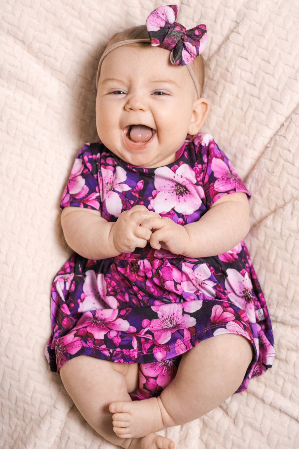 Bamboo Bodysuit Dress - Baby, Infant, Girl & Toddler | Cherry Blossoms ...