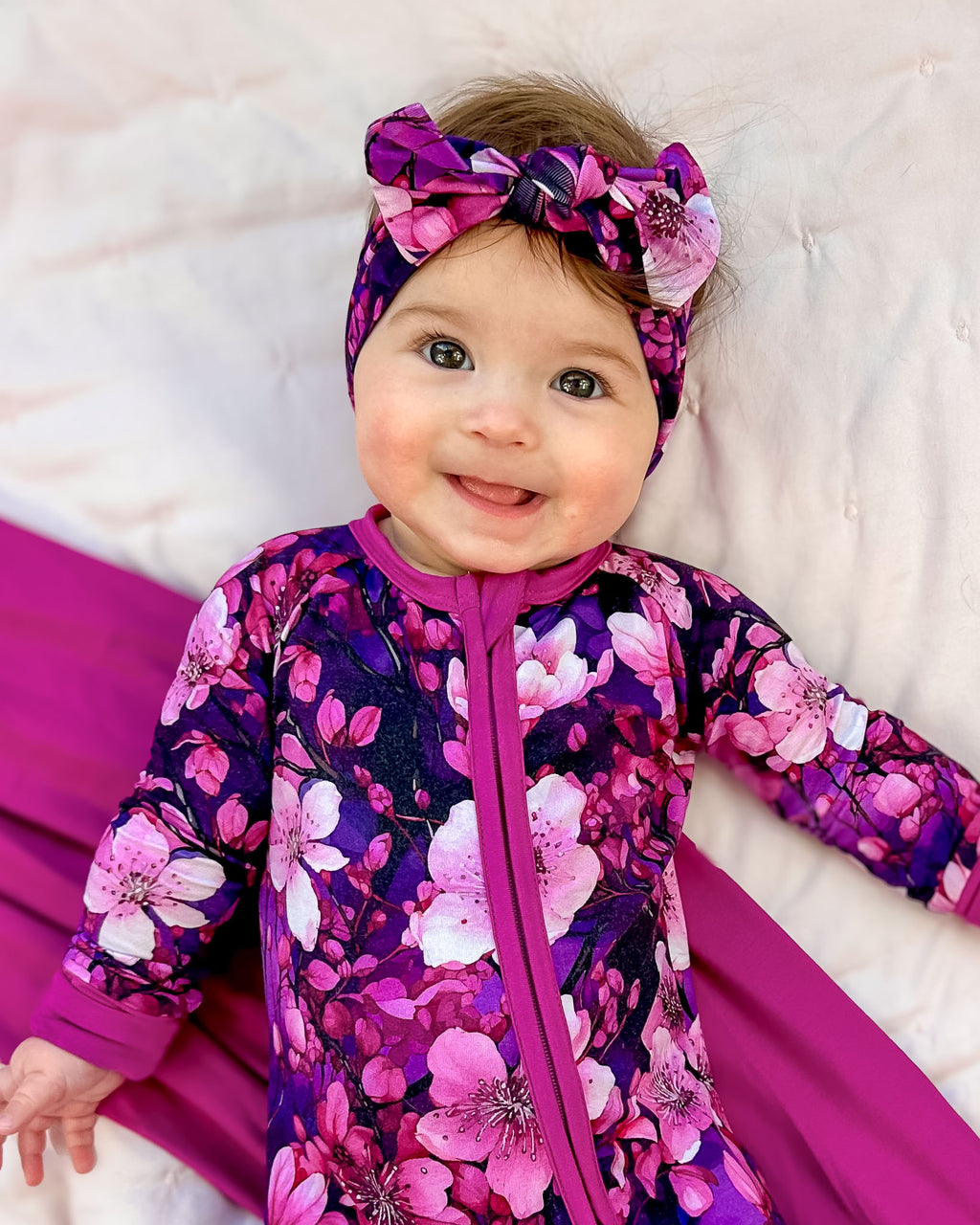 Bamboo Headband Bow - Baby, Girls, Toddlers & Kids | Cherry Blossoms ...