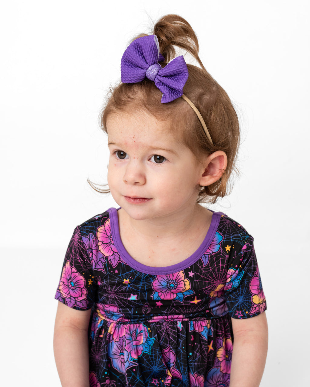 Nylon Bows for Girls, Newborns, Baby, Toddlers & Kids | Violet Purple ...