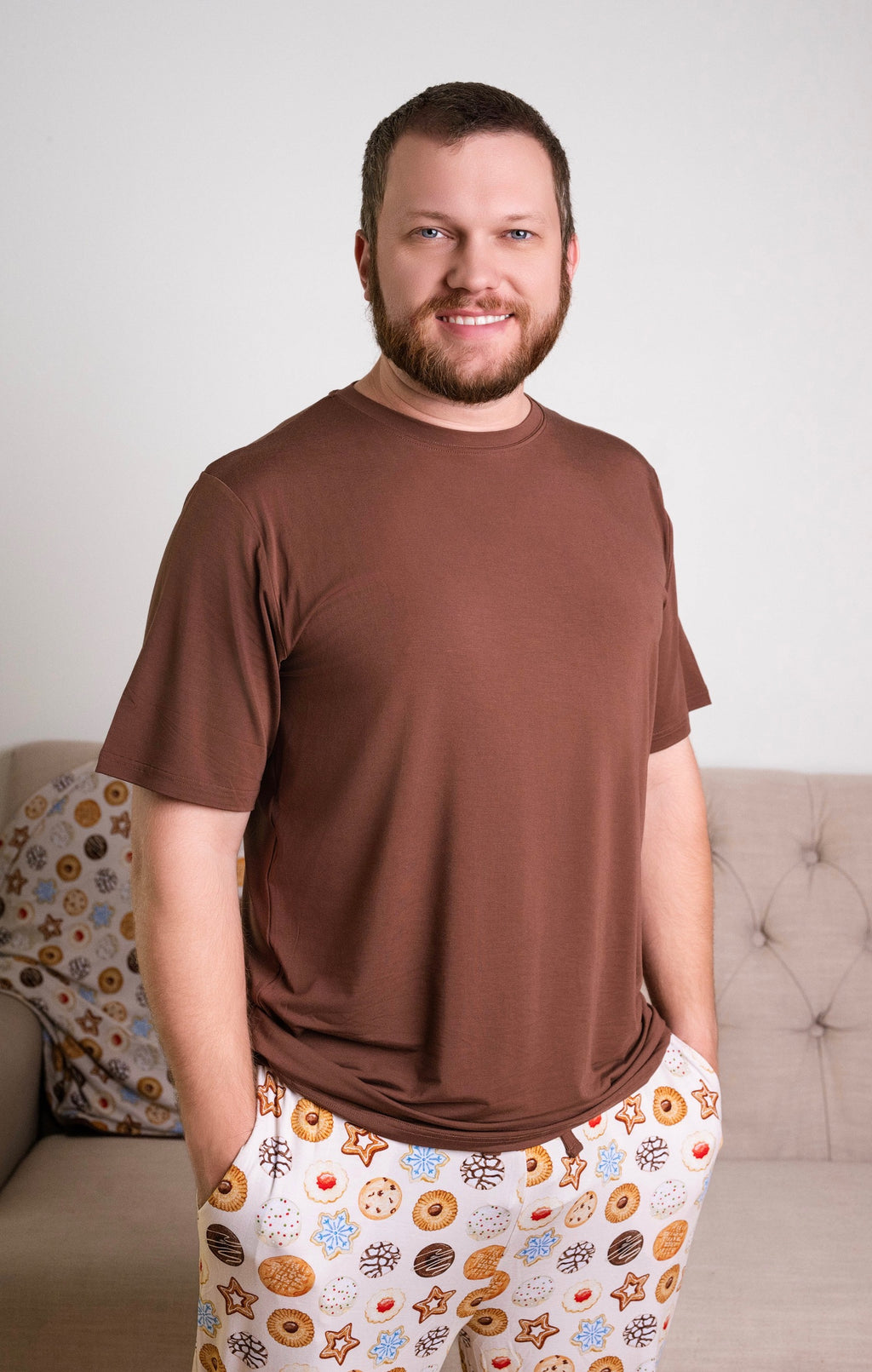 Bamboo Adult T-Shirt -Pajamas, Sleepwear, Tops, Men, Women | Chocolate ...